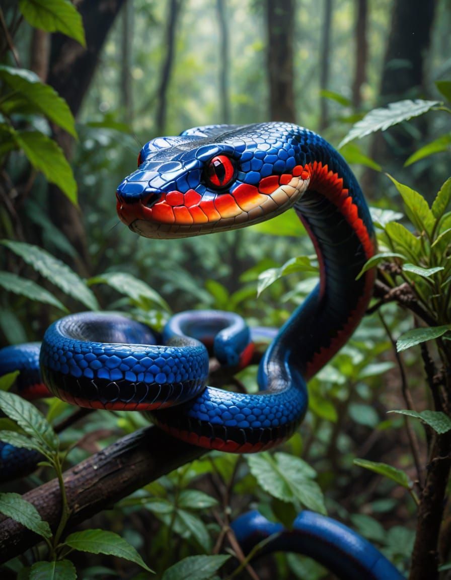Blue Malaysian Coral Snake - Blue Malaysian Coral Snake