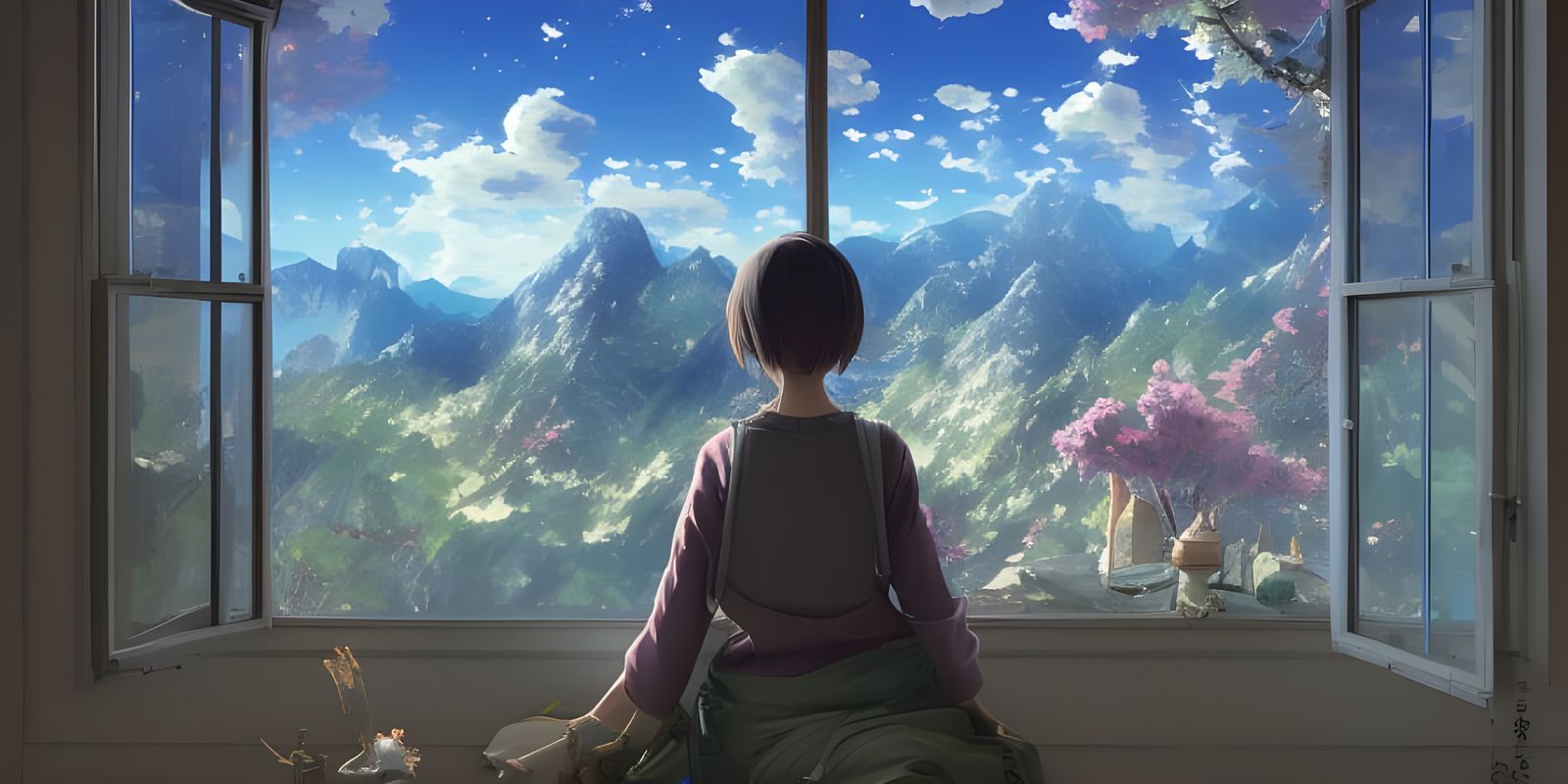 window looking - AI Generated Artwork - NightCafe Creator