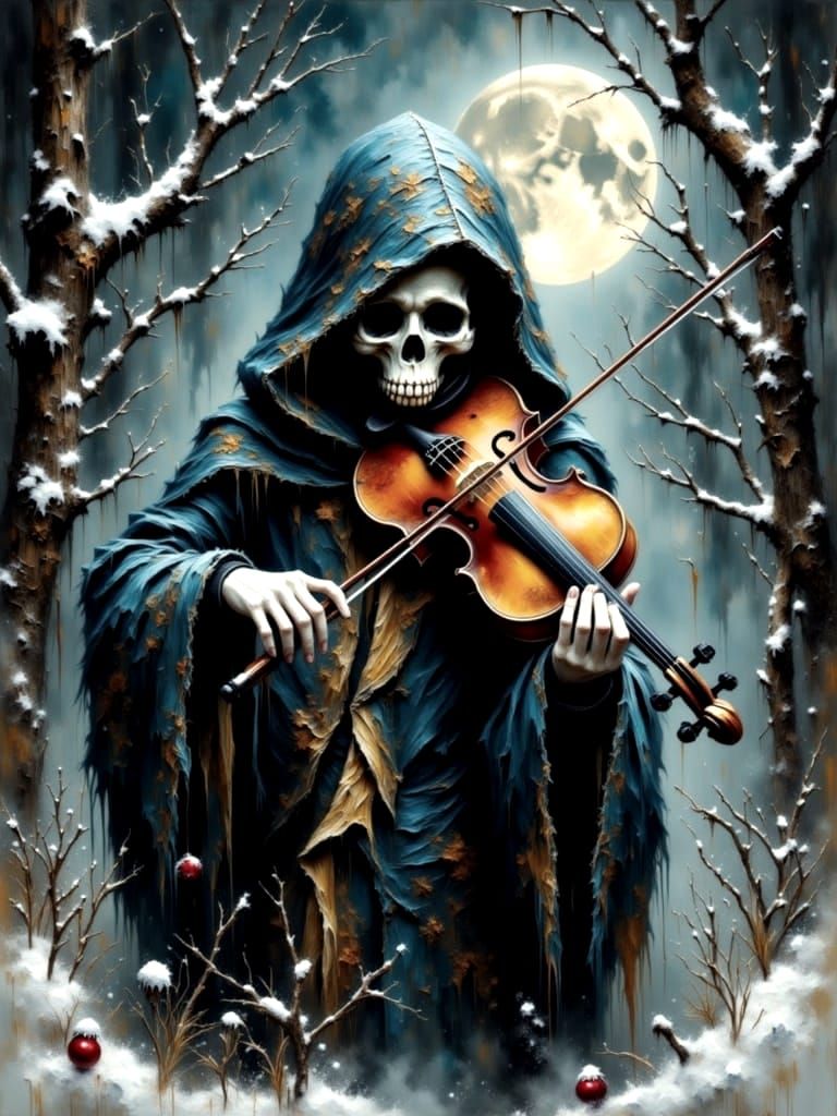 Violon to death - Gothic Violinist Under Haunting Full Moon