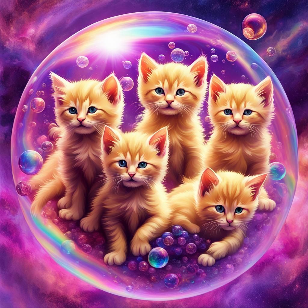 Bubble Cats - AI Generated Artwork - NightCafe Creator