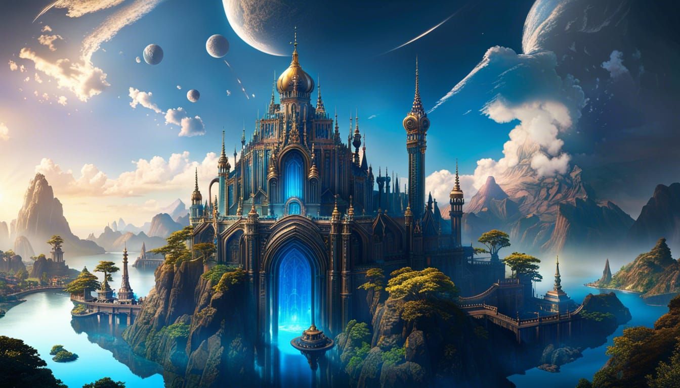 Floating_Isles_of_the_Sky_Kingdom: A myriad of floating islands amidst ...