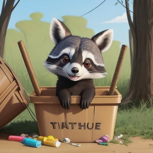 Trash panda - AI Generated Artwork - NightCafe Creator