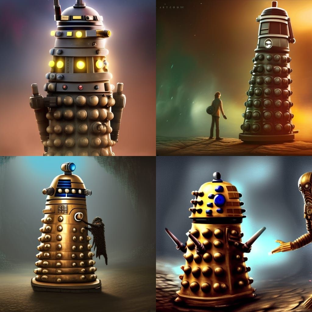 Hug a Dalek #drwho - AI Generated Artwork - NightCafe Creator