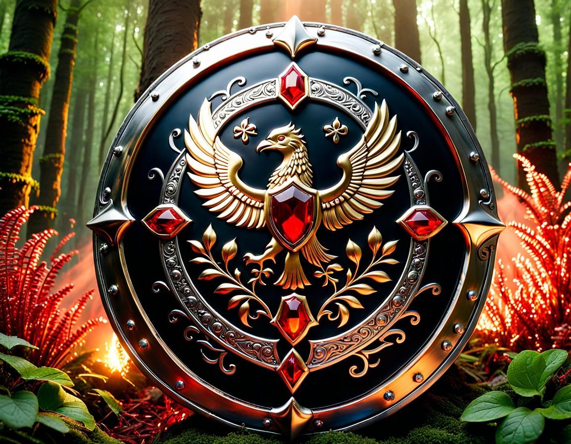 Phoenix shield - AI Generated Artwork - NightCafe Creator