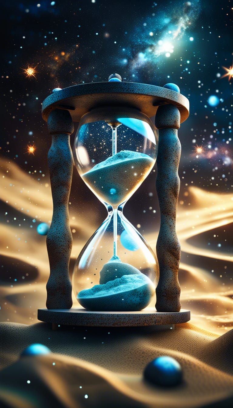 Cosmic Sand clock - AI Generated Artwork - NightCafe Creator