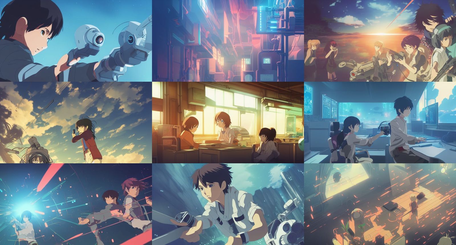Cyber hand gun Studio Ghibli, Anime Key Visual, by Makoto Shinkai, Deep ...