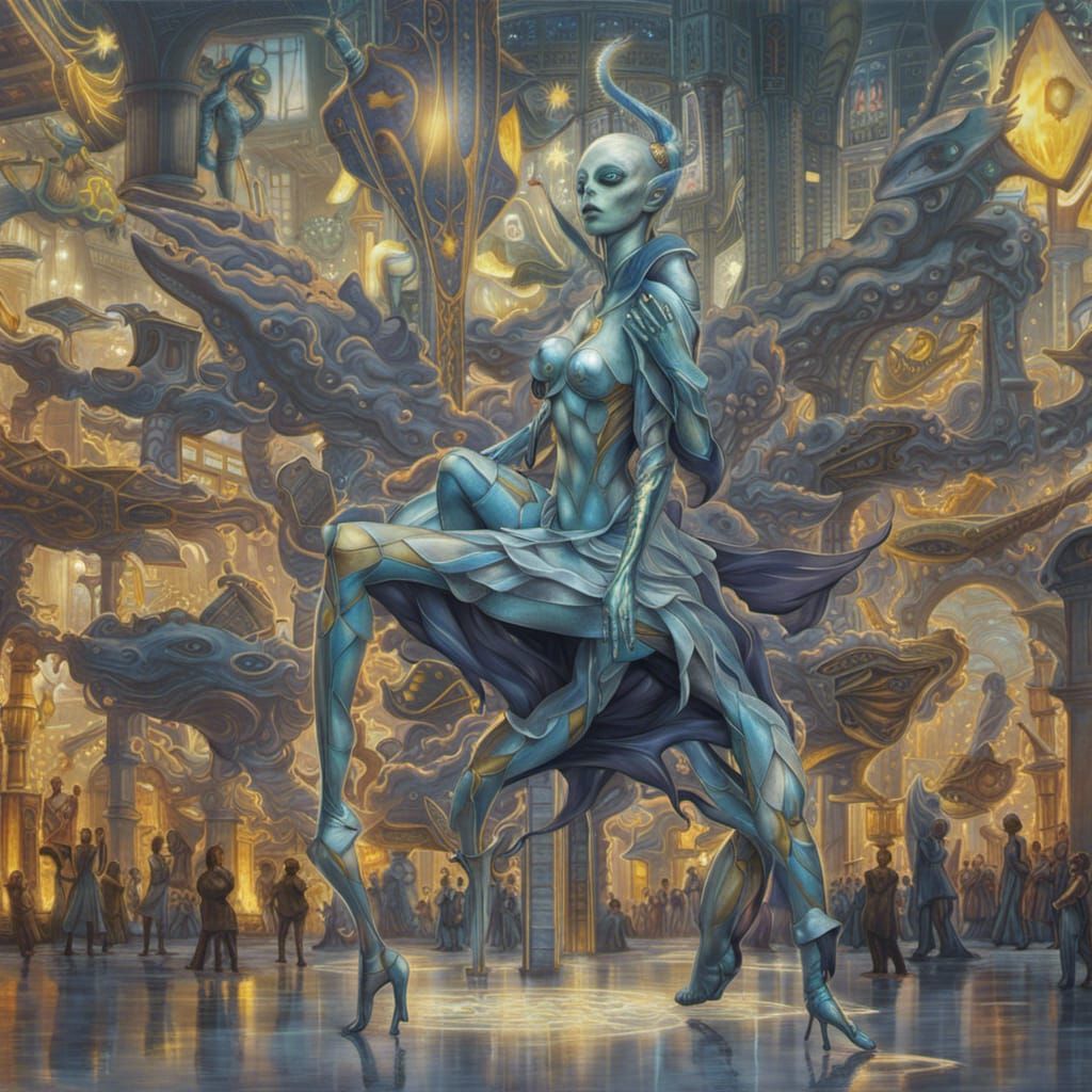 Alien dancer - AI Generated Artwork - NightCafe Creator