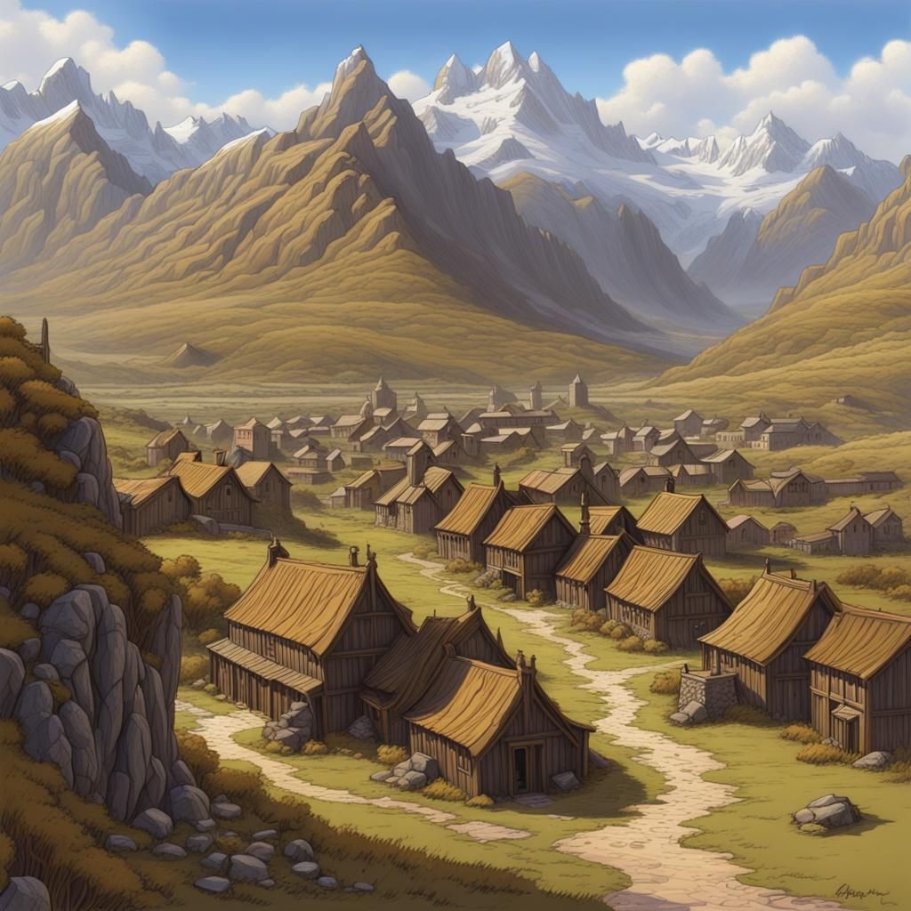 The City of Edoras - AI Generated Artwork - NightCafe Creator