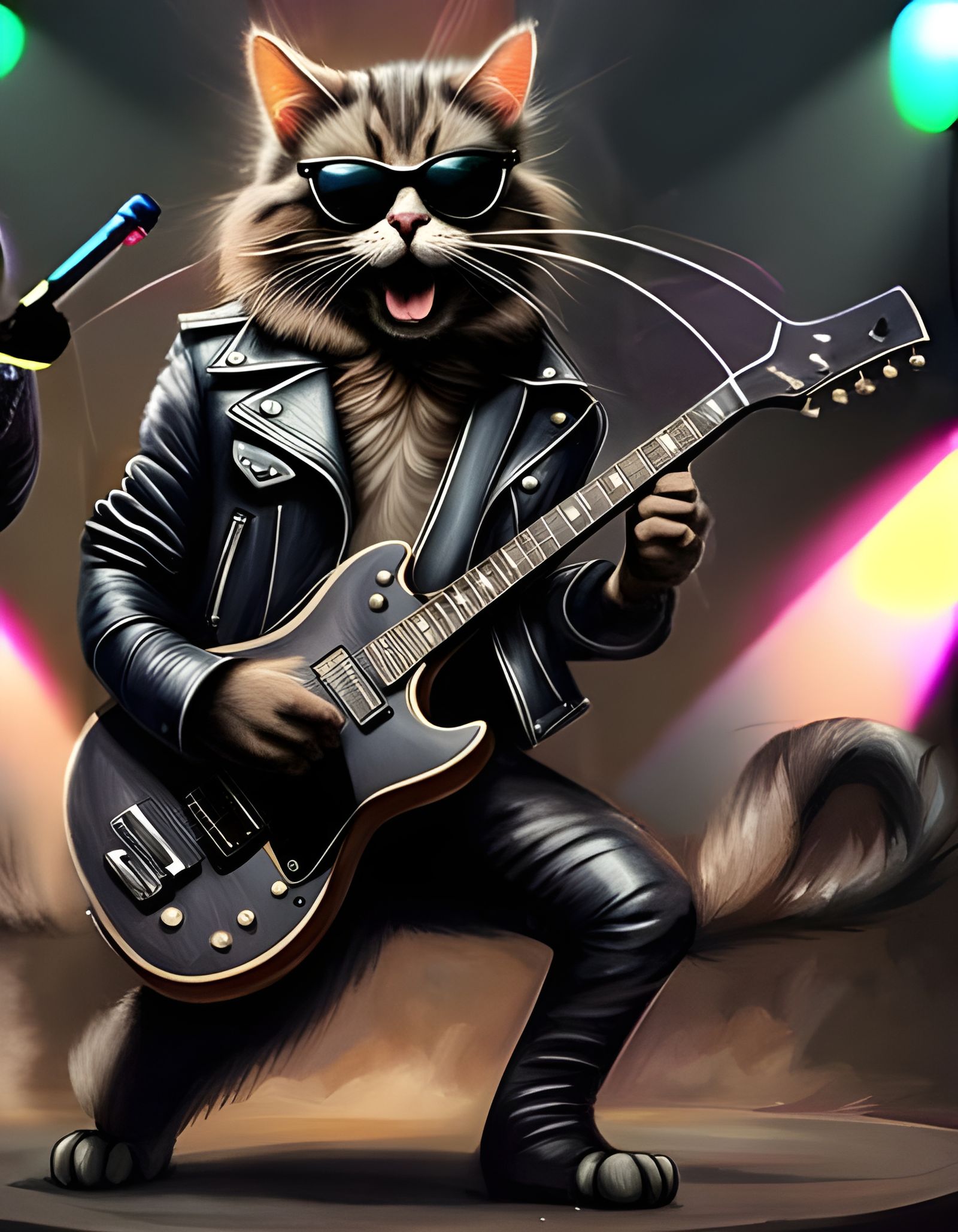 A Cool Cat Rocker - AI Generated Artwork - NightCafe Creator