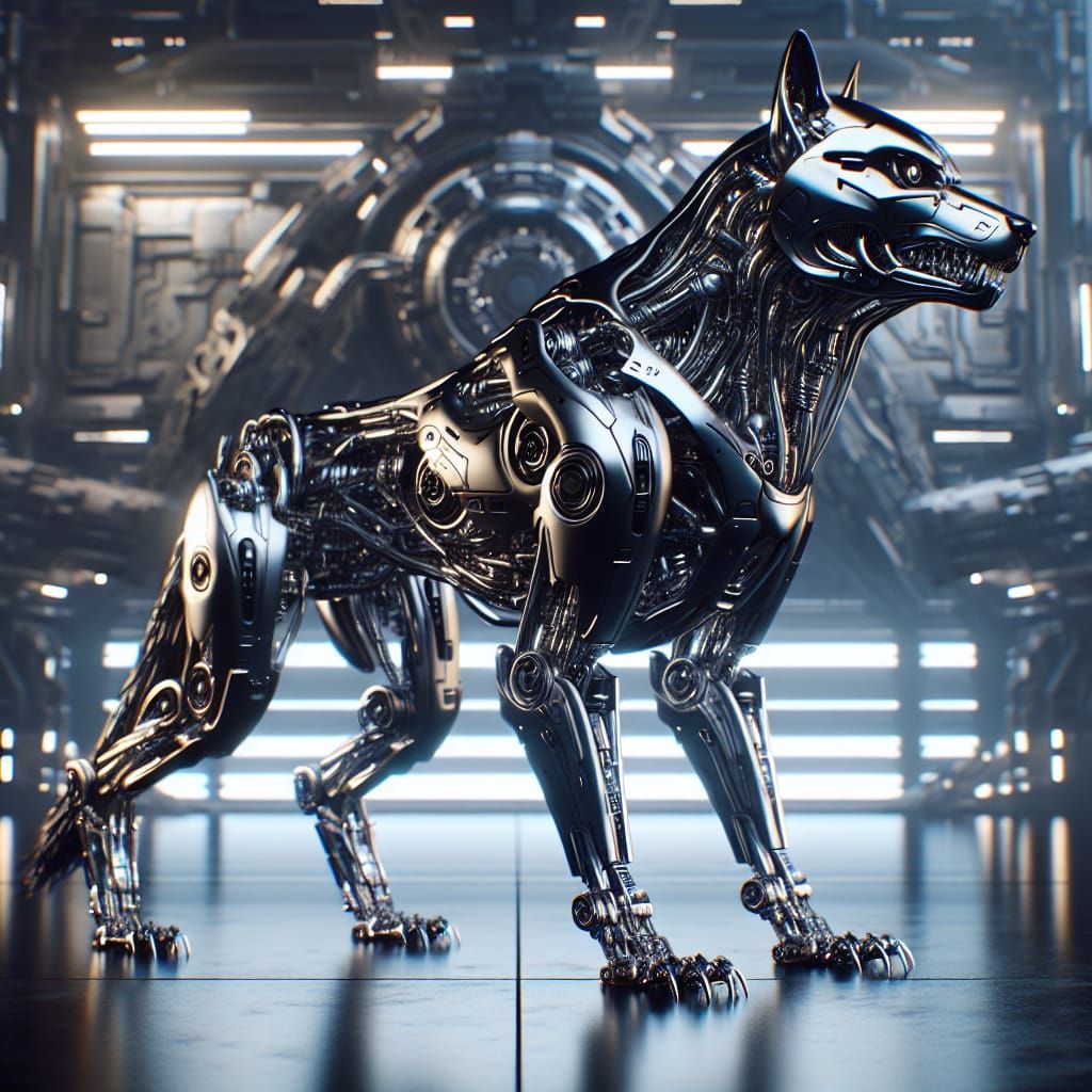 Wolf Terminator - AI Generated Artwork - NightCafe Creator