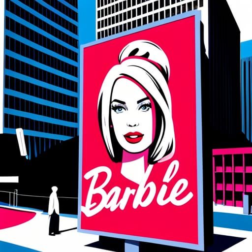 Billboard Barbie - AI Generated Artwork - NightCafe Creator