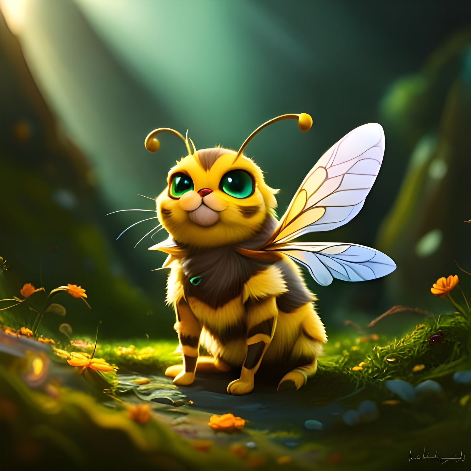 bee cat - AI Generated Artwork - NightCafe Creator