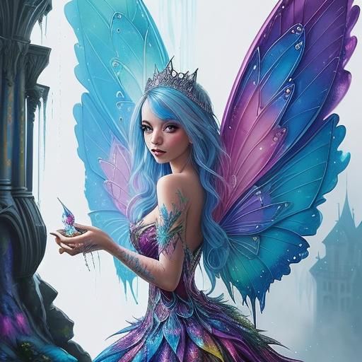 Amazingly Stunningly Beautiful colorful fancy fantasy fairy with ...