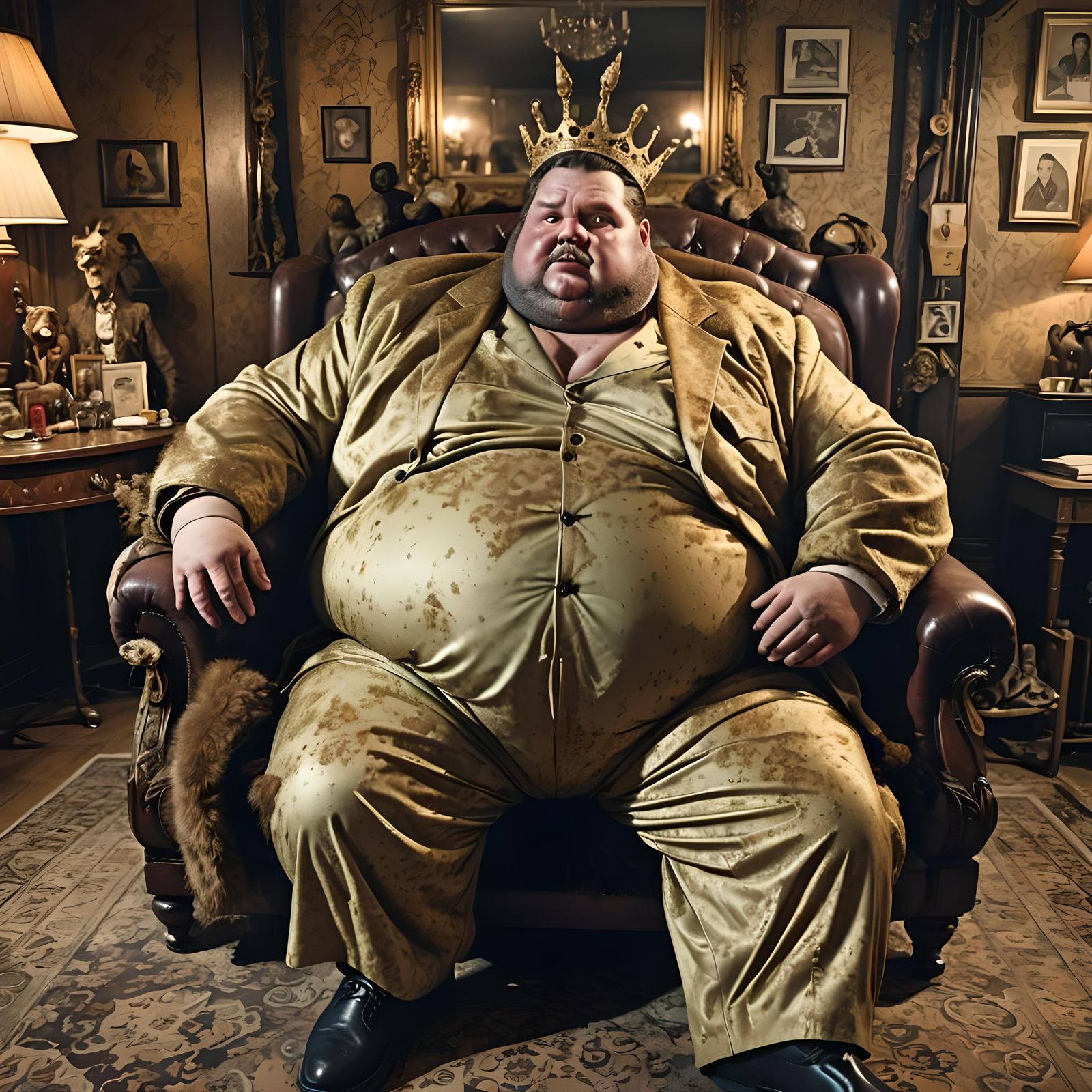 Morbidly Obese Burlesque Man - AI Generated Artwork - NightCafe Creator
