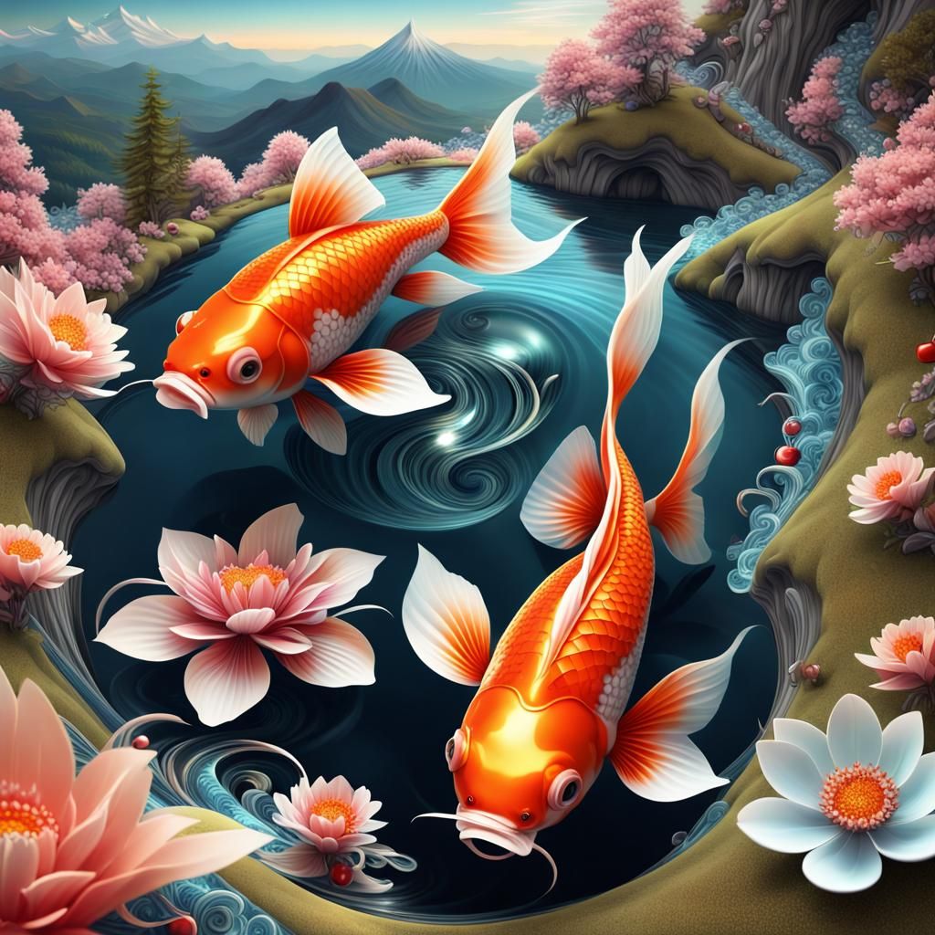 Koi Beauty. - AI Generated Artwork - NightCafe Creator