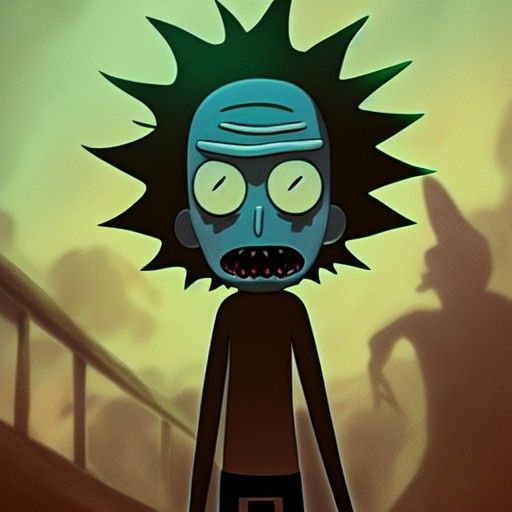 I'm tiny zombie Rick! - AI Generated Artwork - NightCafe Creator