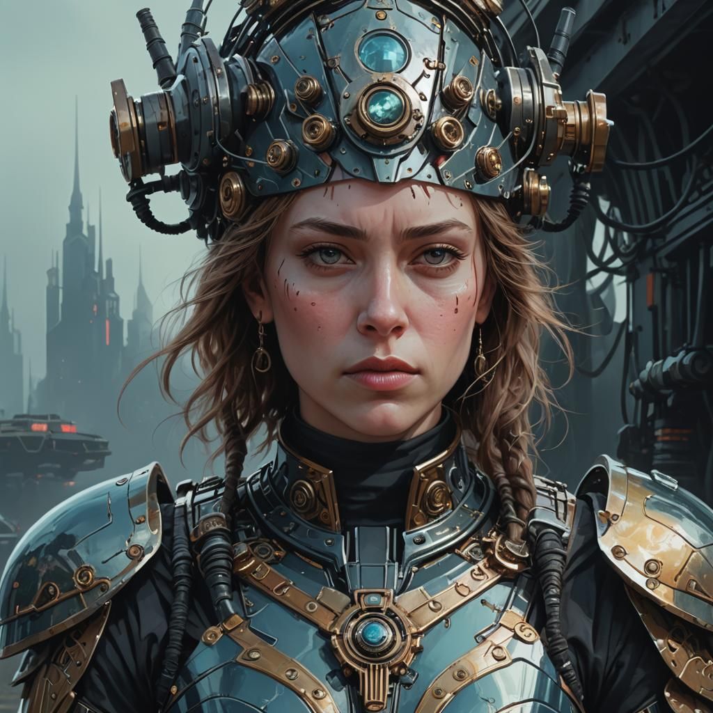 Futuristic Princess Codra Ilondra in Sci-Fi Armor - AI Art