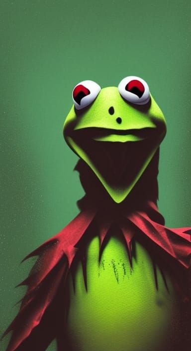 Gothic Horror Kermit - AI Generated Artwork - NightCafe Creator