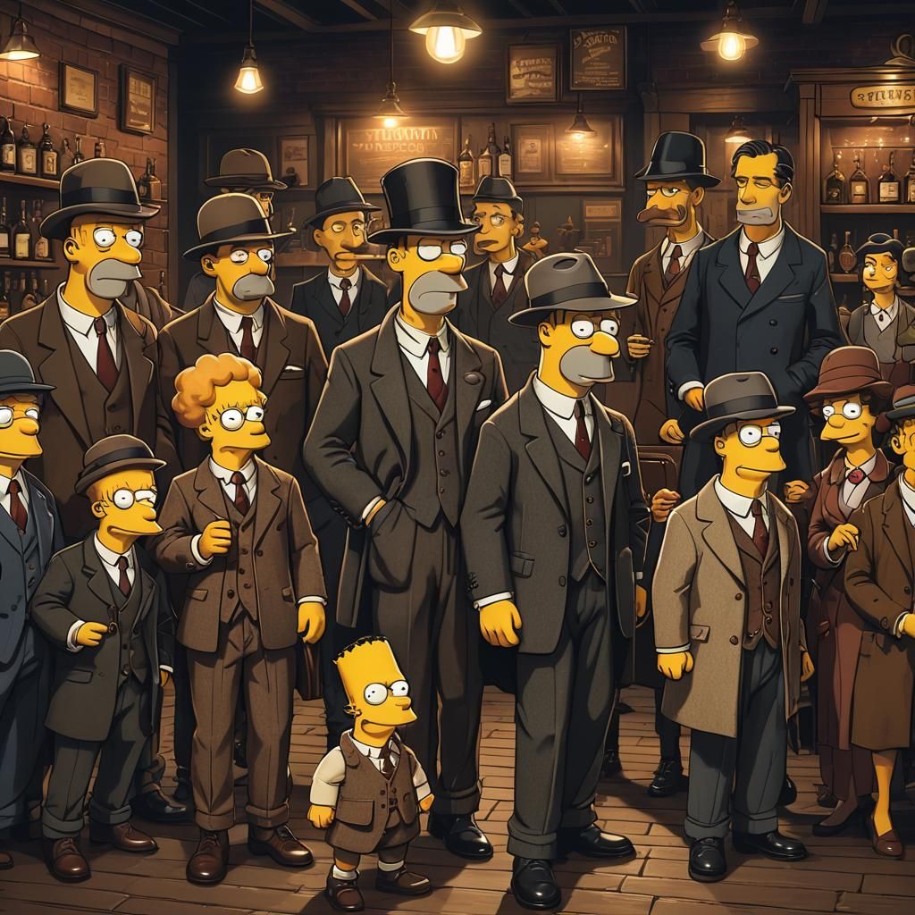 Simpsons Blinders: The Dapper Springfield Gangsters Take Over the ...