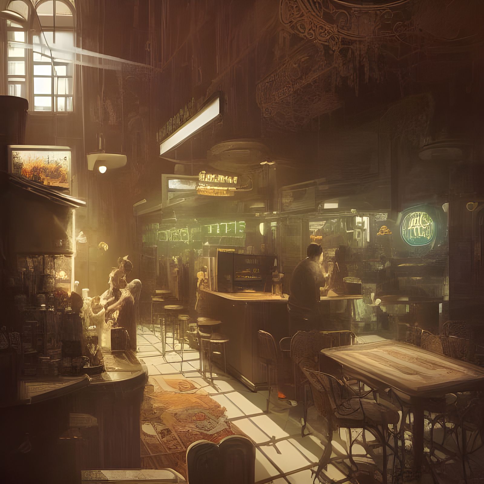 Cafe Ambient - AI Generated Artwork - NightCafe Creator