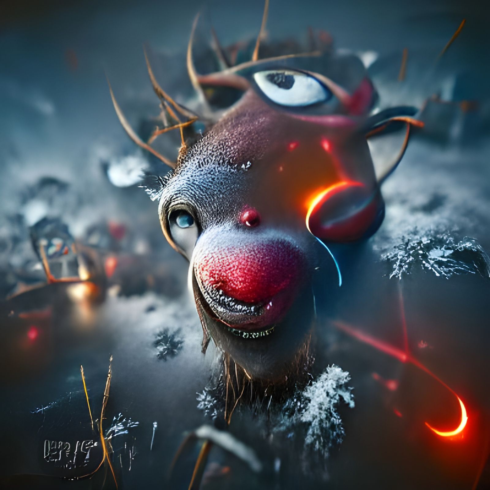 Evil Rudolph The Red Nosed Reindeer - AI Generated Artwork - NightCafe ...