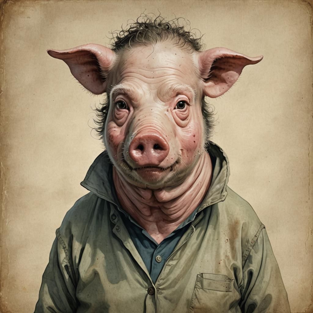 Pigoon, a Portrait - AI Generated Artwork - NightCafe Creator