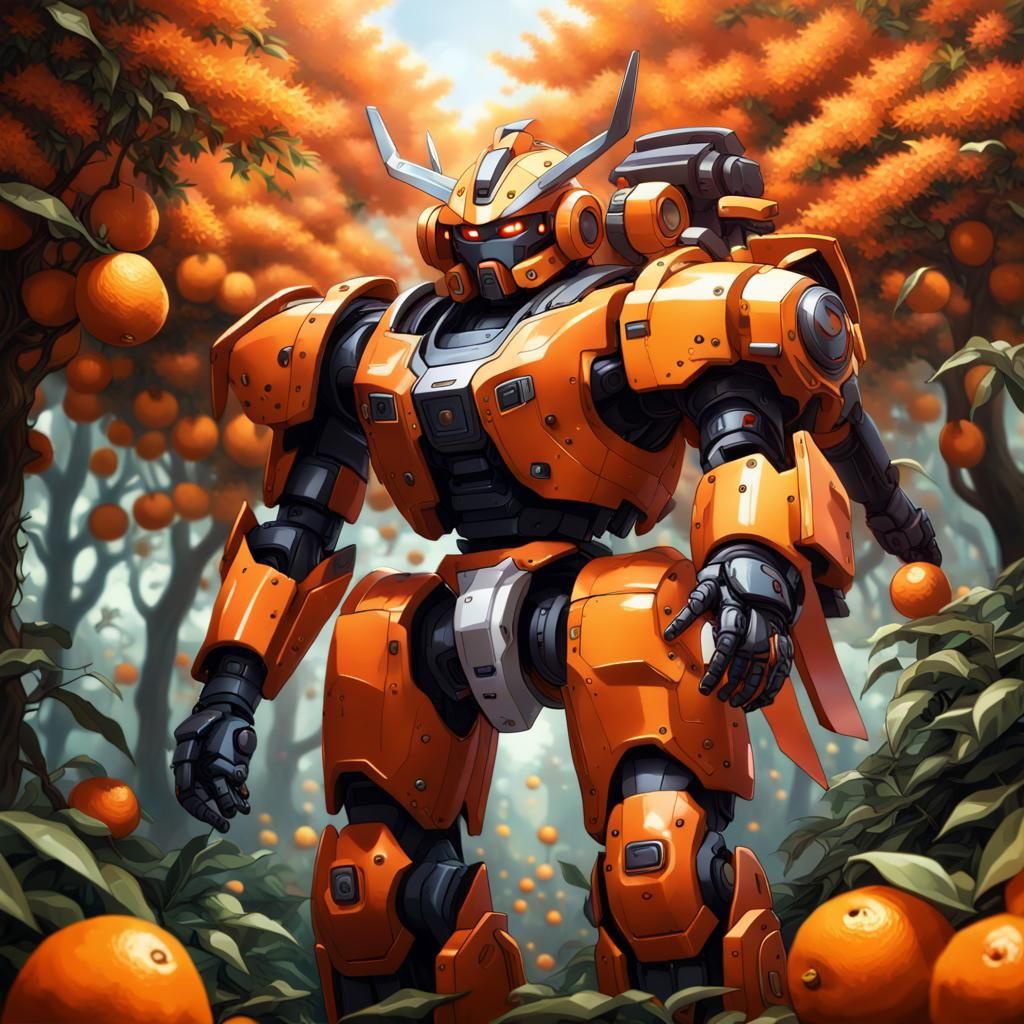 An orange bot - AI Generated Artwork - NightCafe Creator