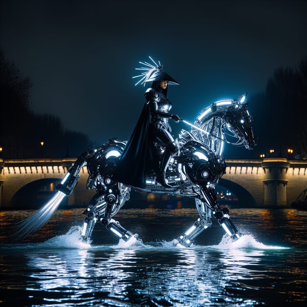 Metal Horse Rider - AI Generated Artwork - NightCafe Creator