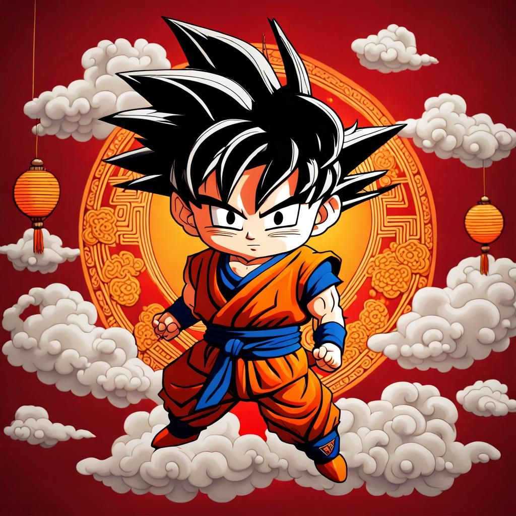 Kid Goku ready for fight - AI Generated Artwork - NightCafe Creator