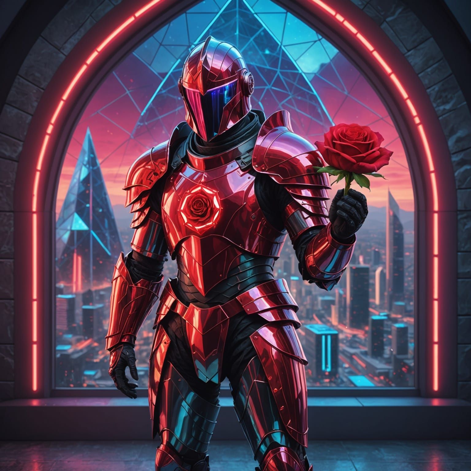 Tech Knight - AI Generated Artwork - NightCafe Creator
