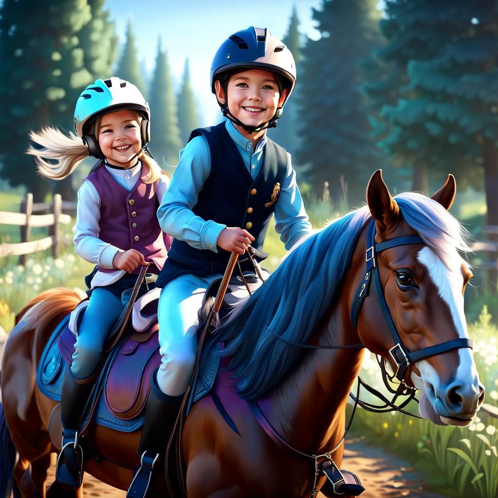 Sibling adventure - AI Generated Artwork - NightCafe Creator