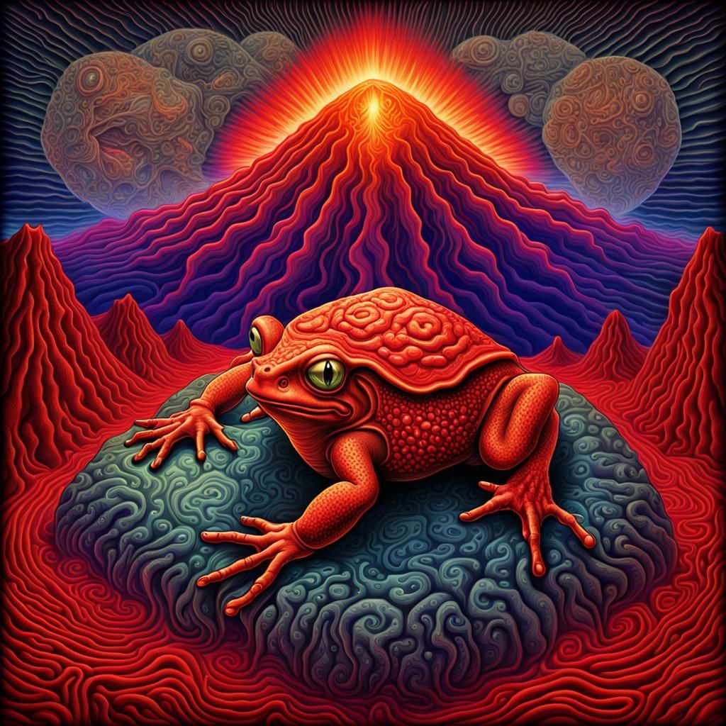 Volcanic Toad - AI Generated Artwork - NightCafe Creator