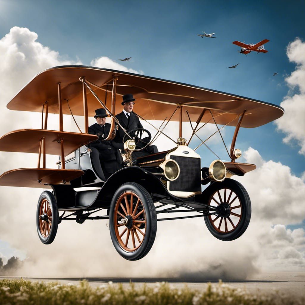 Flying Ford Model T - AI Generated Artwork - NightCafe Creator