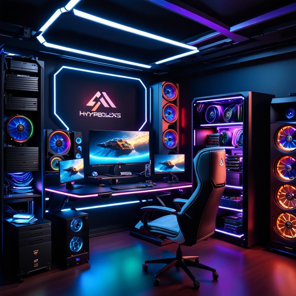 Ultimate gaming station - AI Generated Artwork - NightCafe Creator