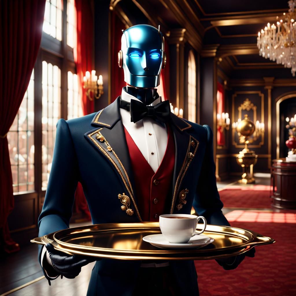 Robot Butler - AI Generated Artwork - NightCafe Creator