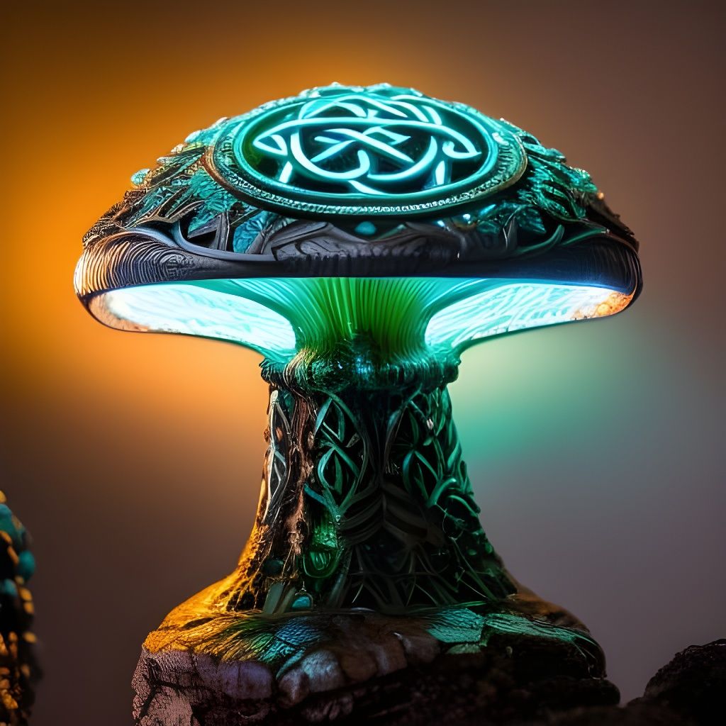 Celtic magic mushroom - AI Generated Artwork - NightCafe Creator