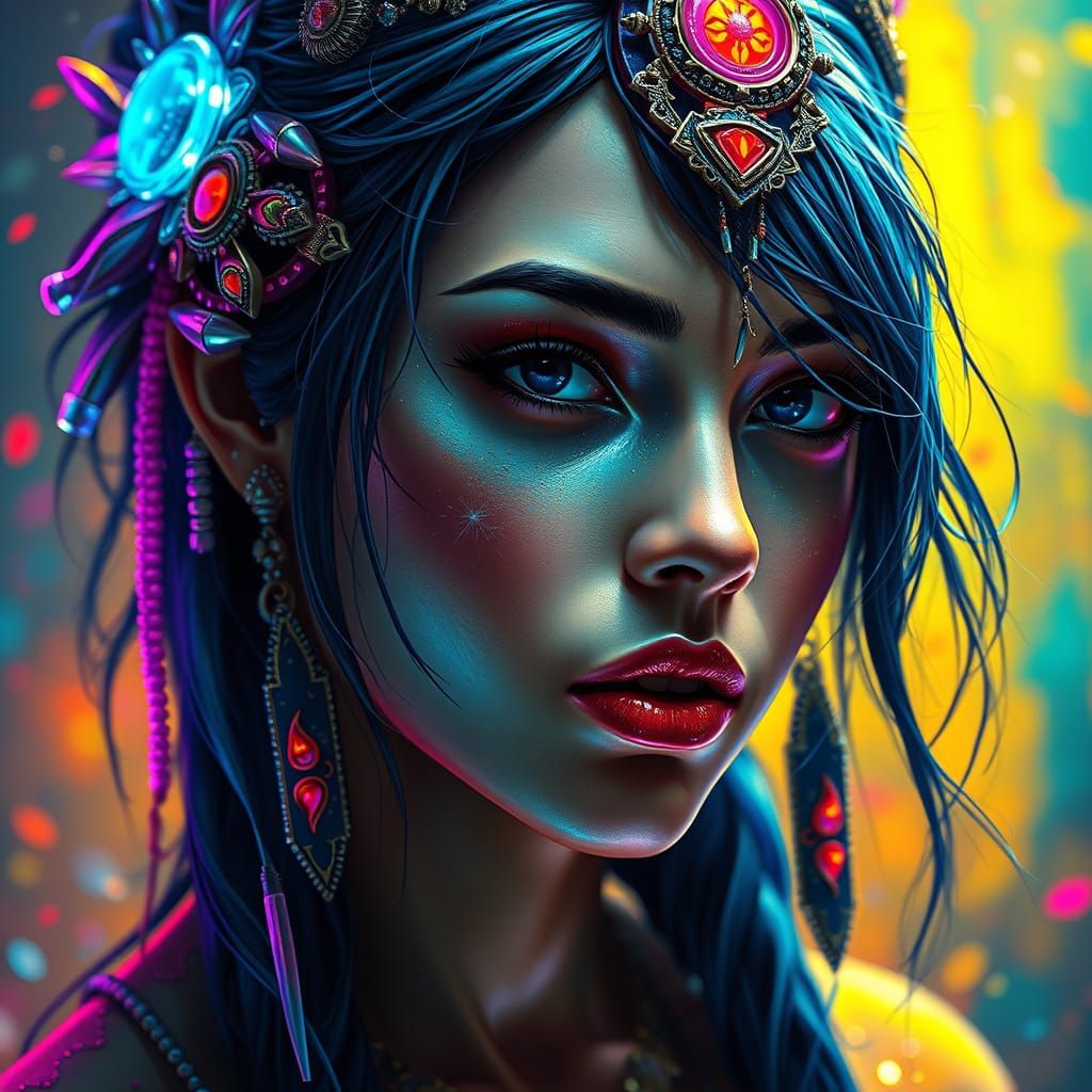 Woman in indigo - Woman in indigo