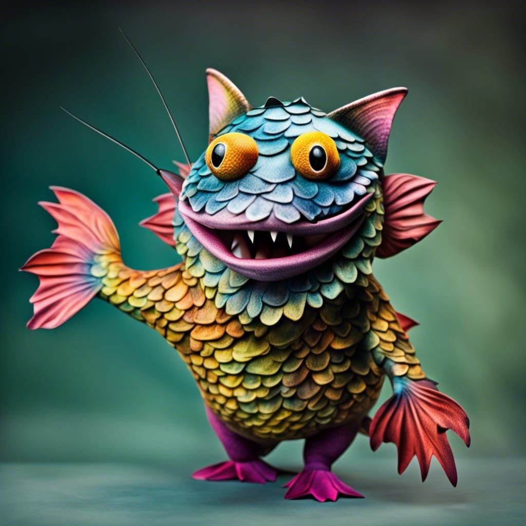 Catfish Puppet - AI Generated Artwork - NightCafe Creator