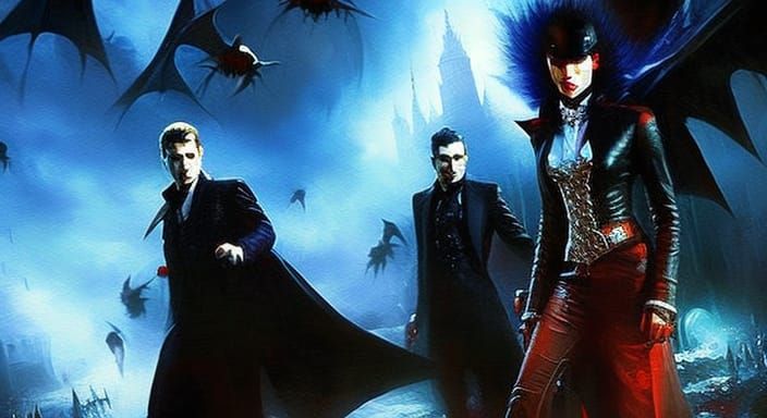 "Vampire Blues" epic hyperdetailed cinematic Dark Fantasy splash art ...