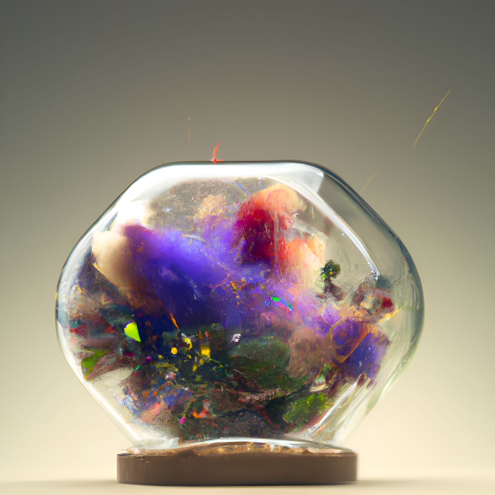 Mega Color Explosion Contained Within Glass . - AI Generated Artwork ...