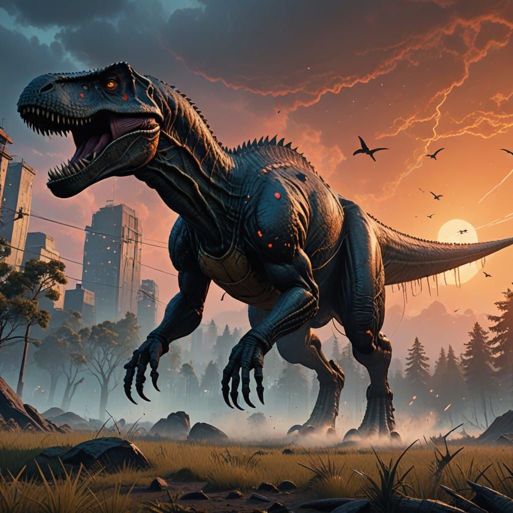 Huge tyrannosaurus rex - Hyper-Realistic Tyrannosaurus Rex i...