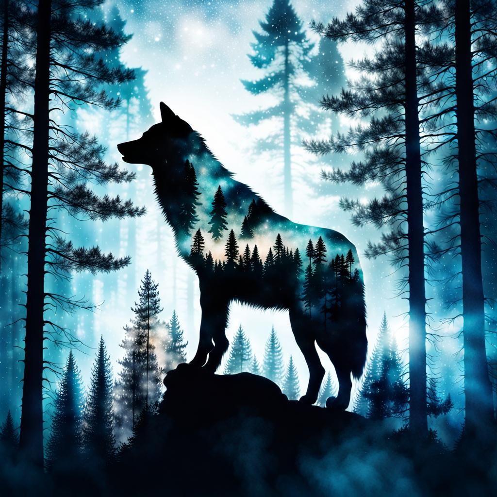 mystic wolf - AI Generated Artwork - NightCafe Creator