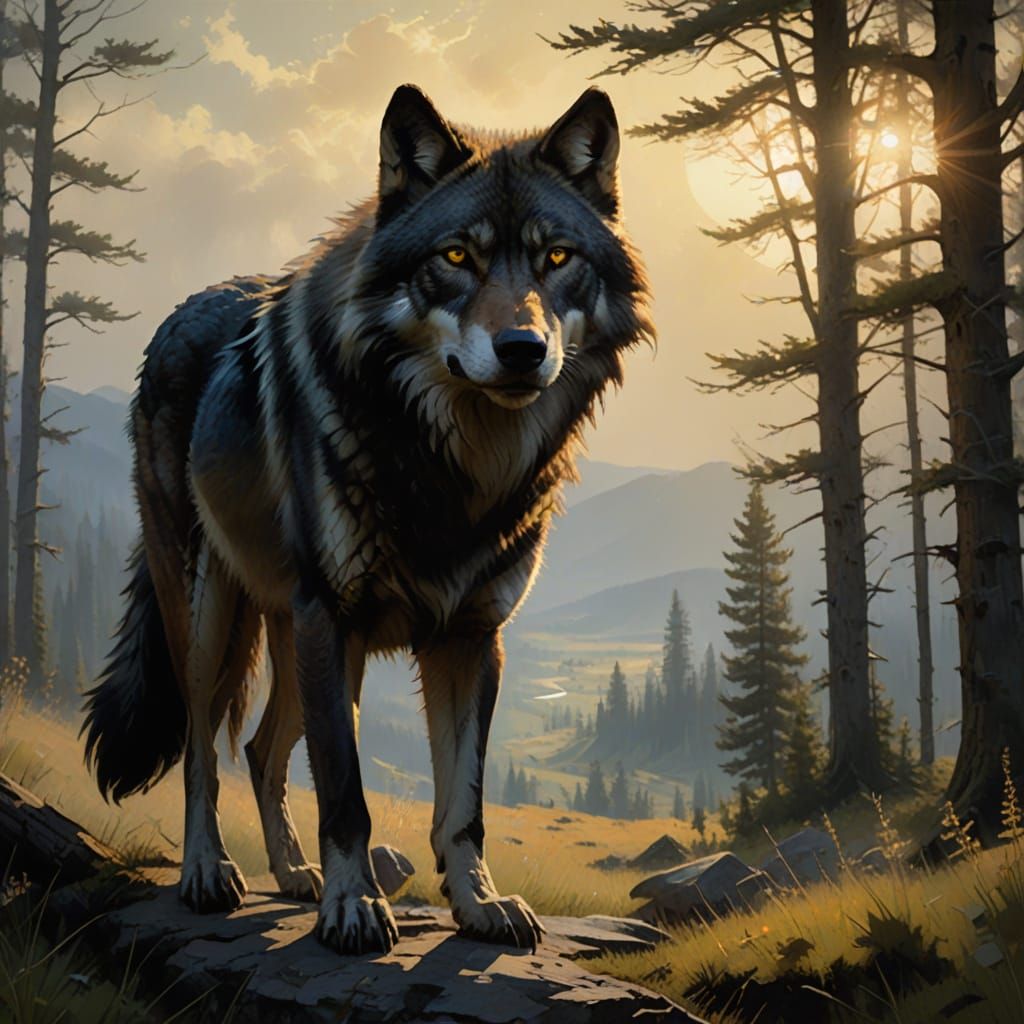 Wolf mount from Tail Of A Soldier, Book 4