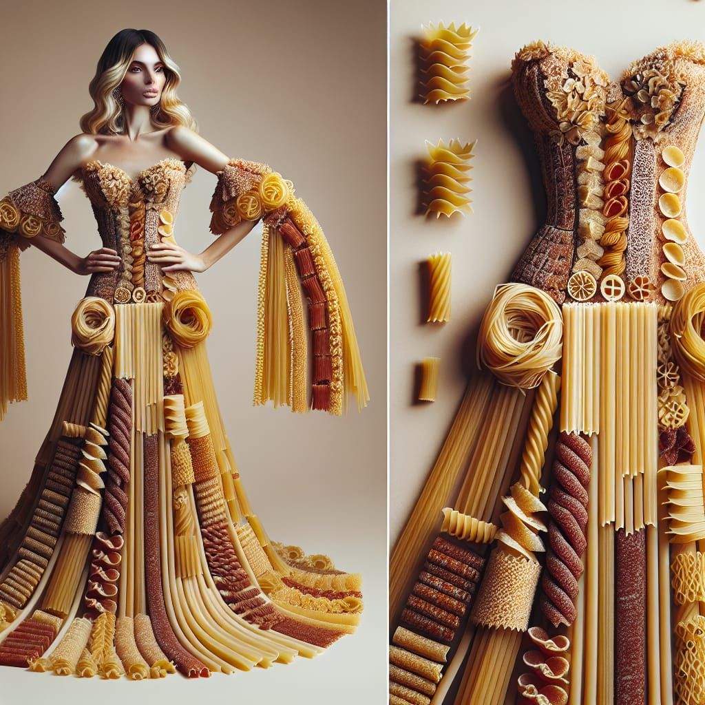 Pasta Dress - AI Generated Artwork - NightCafe Creator