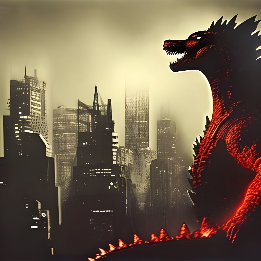 Godzilla - AI Generated Artwork - NightCafe Creator