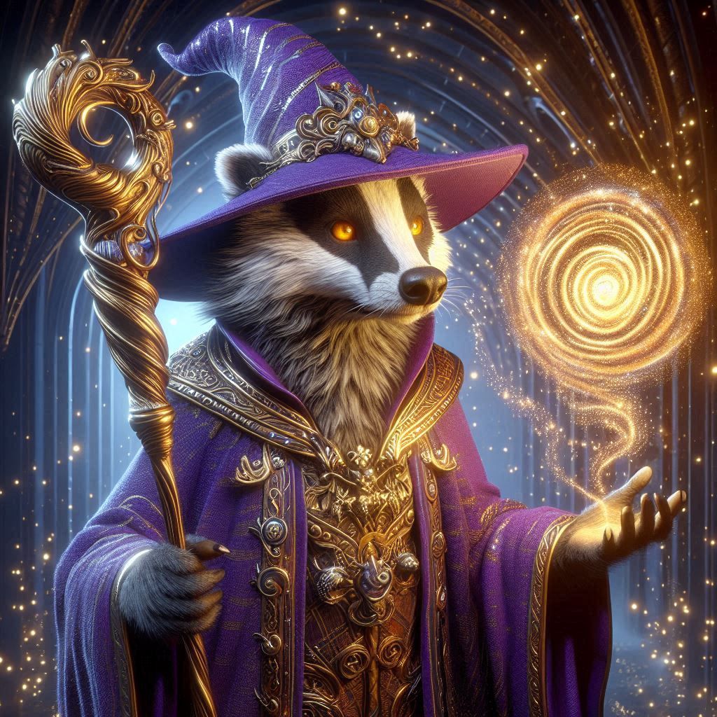 Magical Badger Wizard - AI Generated Artwork - NightCafe Creator