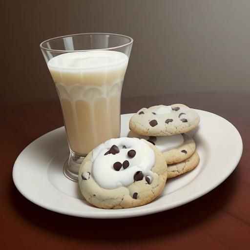 "Me have a soft-boiled cookie with a glass of cookie juice on the side." - AI Generated Artwork ...
