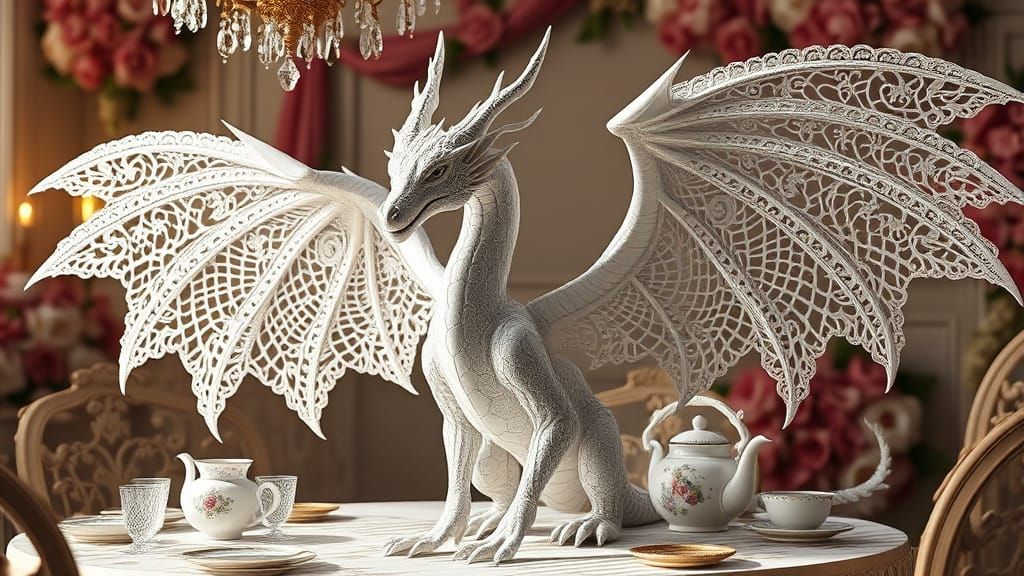 Lace Dragon Centerpiece - Lace Dragon Centerpiece