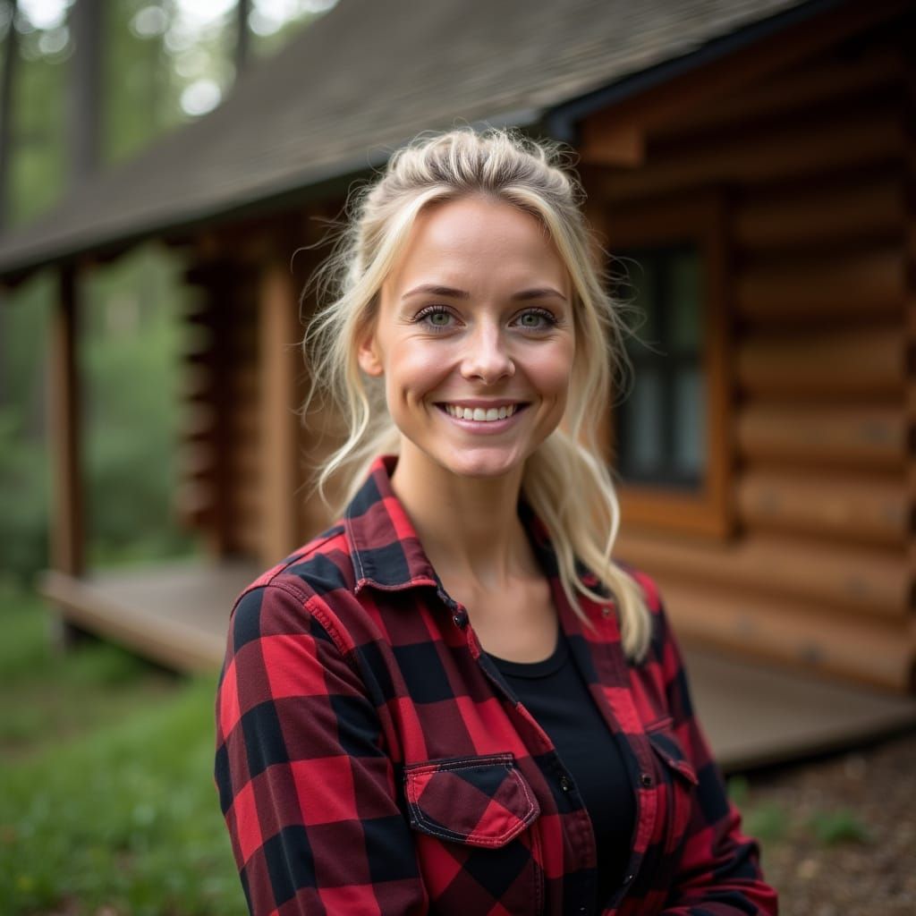 "At the Cabin" Photo Portrait - Serene Woodland Beauty in Pr...