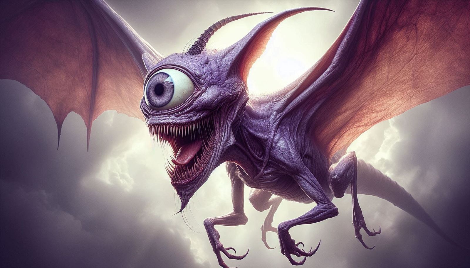 Flying Purple People Eater - AI Generated Artwork - NightCafe Creator